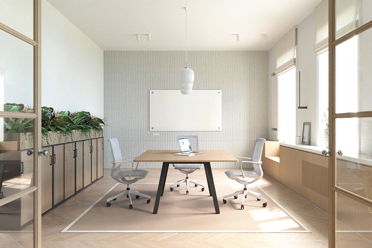 Uplifting Quadro A Legs Modern Boardroom Table - Rounded Corners [1100L ...